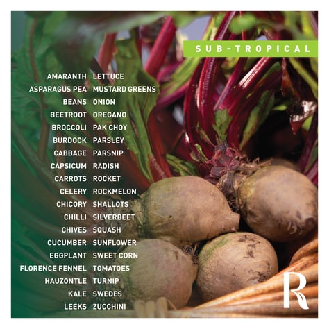 Seasonal Grow Guide - Sub-Tropical Climate